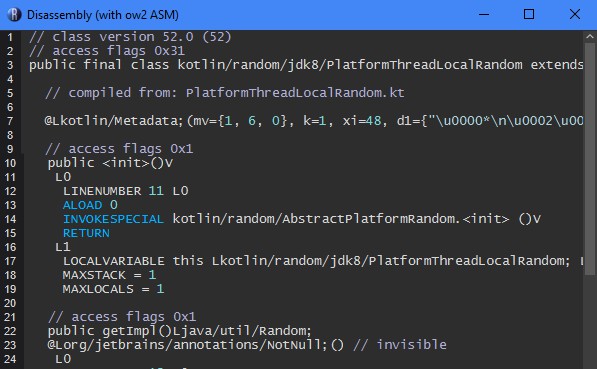 Simple Recaf plugin to also add the ability to export as ASM bytecode ... Simple Recaf plugin to also add the ability to export as ASM bytecode ...
